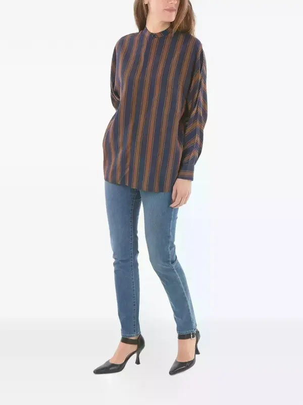 Woolrich Scully Collarless Striped Shirt