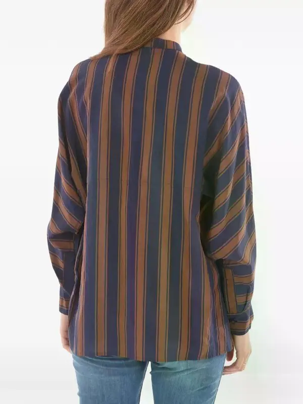 Woolrich Scully Collarless Striped Shirt