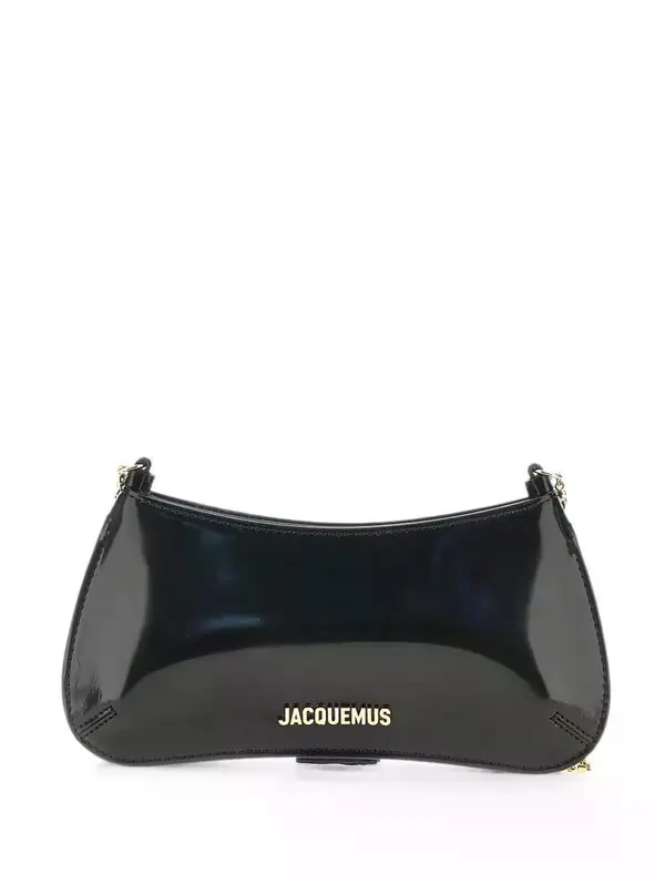 Jacquemus Biso Chaine Leather Shoulder Bag - Black