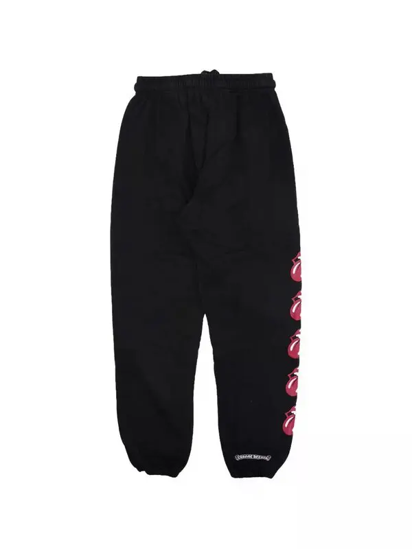 Chrome Hearts Rolling Stones Embroidered Track Pants - Black