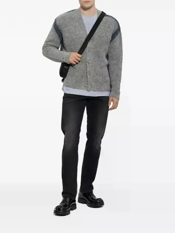 DIESEL® K-remo Brushed-knit Cardigan - Grey