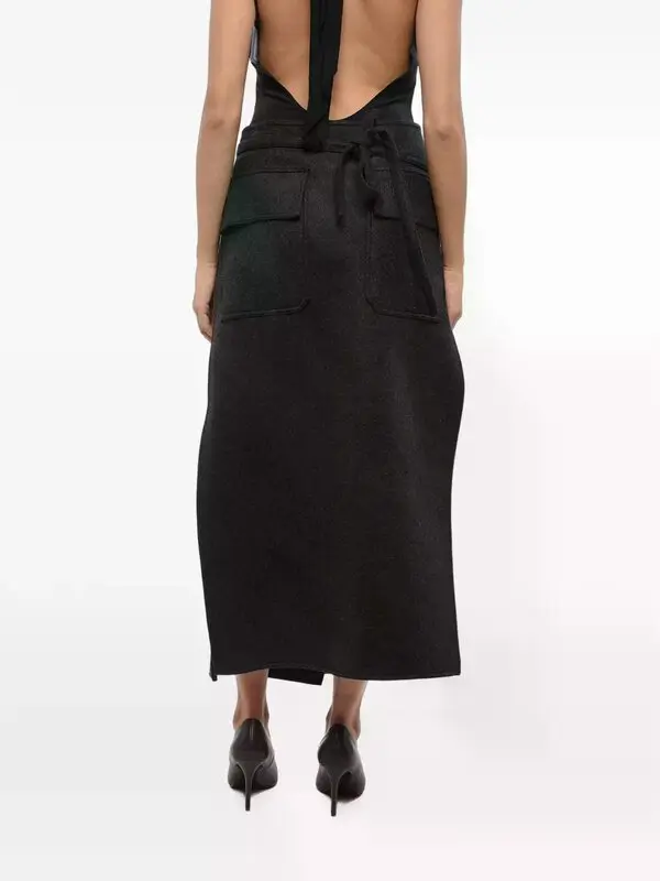 Gucci Patch-pocket Wrap Midi Skirt