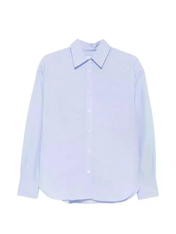 Closed Chest-pocket Button-down Shirt - Blue