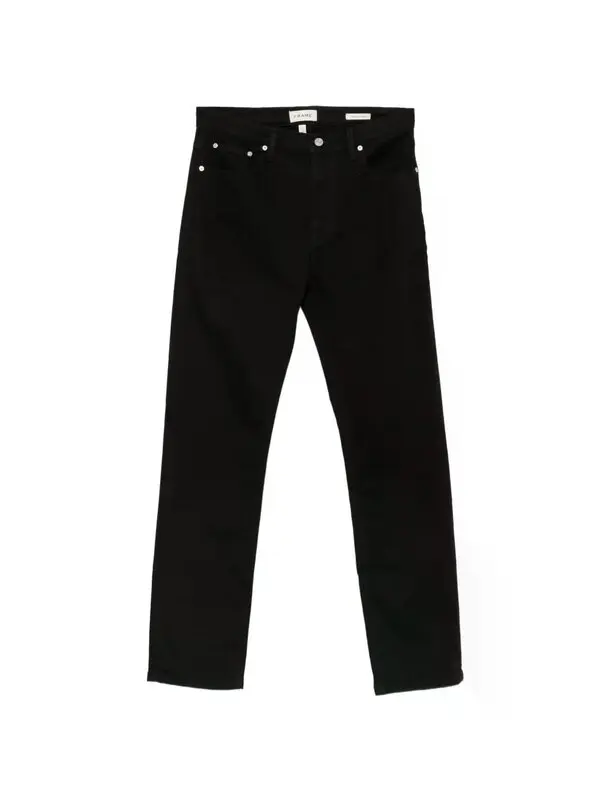 FRAME Modern Straight Mid-rise Jeans - Black