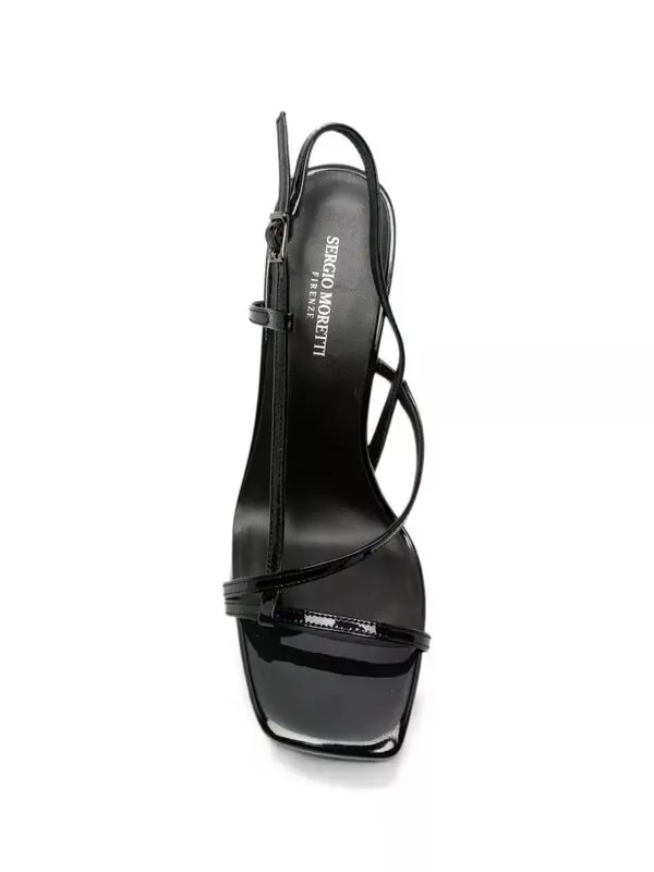 SERGIO MORETTI FIRENZE Strappy Patent-finish Sandals
