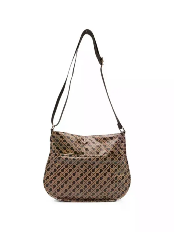 GHERARDINI Small Monogram-print Shoulder Bag - Brown