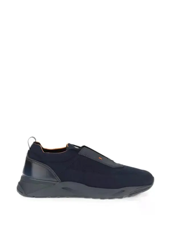 Santoni Panelled Slip-on Sneakers - Blue