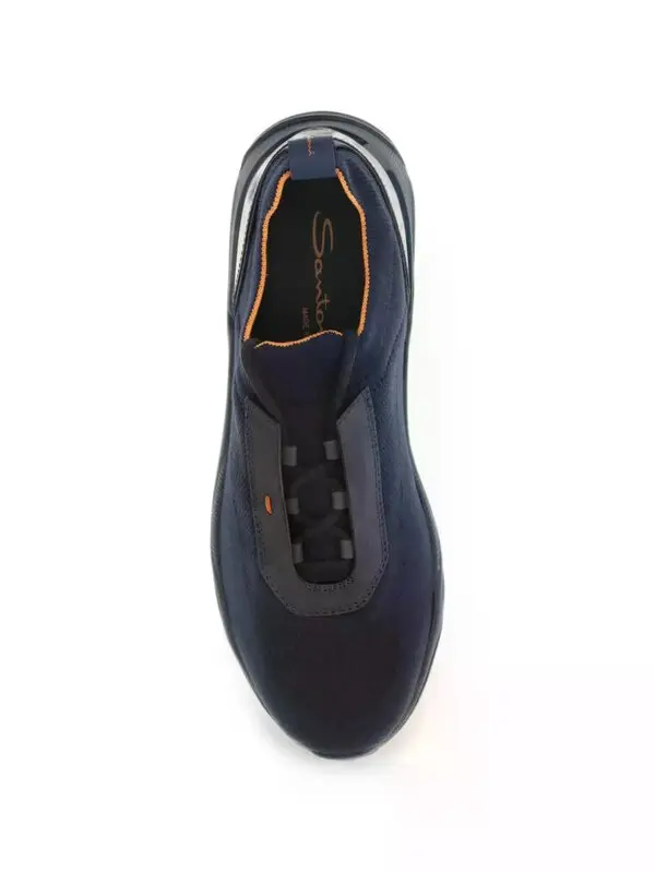 Santoni Panelled Slip-on Sneakers - Blue