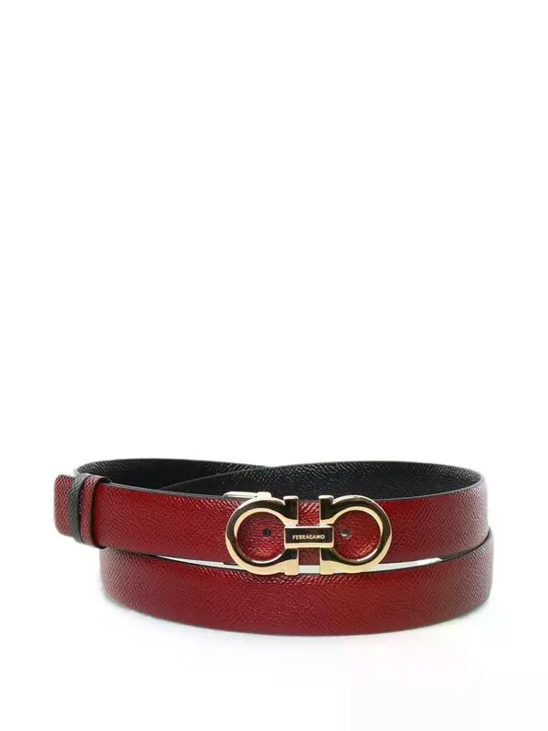 FERRAGAMO Gancini-buckle Reversible Belt - Red