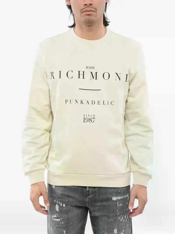John Richmond Logo-print Sweatshirt - Neutrals