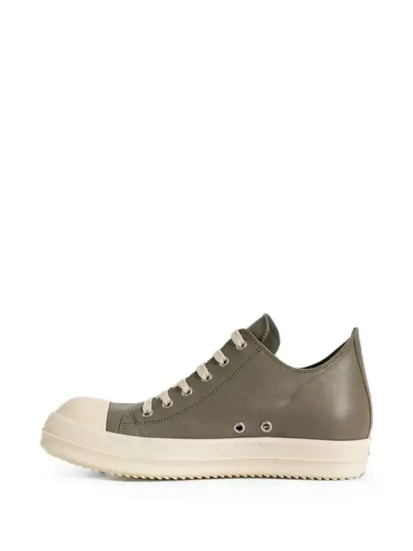 Rick Owens Leather Lace-up Sneakers - Green