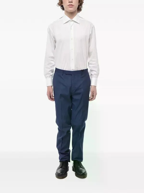 Corneliani Pressed-crease Trousers - Blue