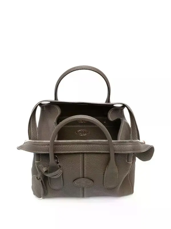 TOD'S Logo-patch Pebbled Tote Bag