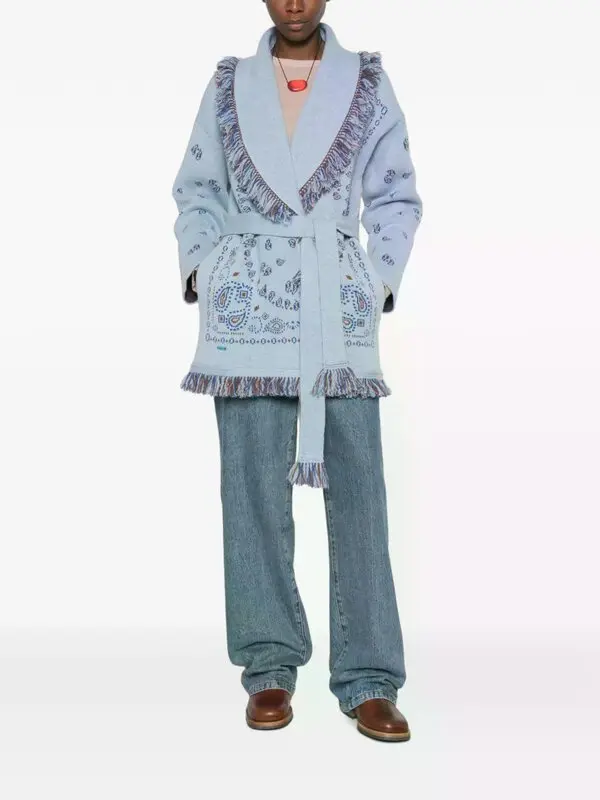 Alanui Bandana-jacquard Knitted Coat