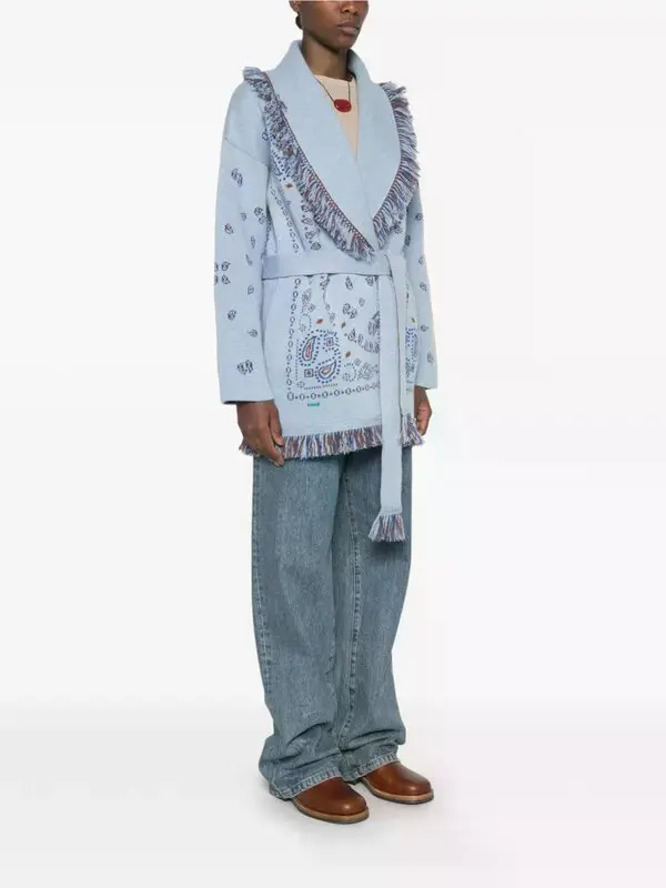 Alanui Bandana-jacquard Knitted Coat