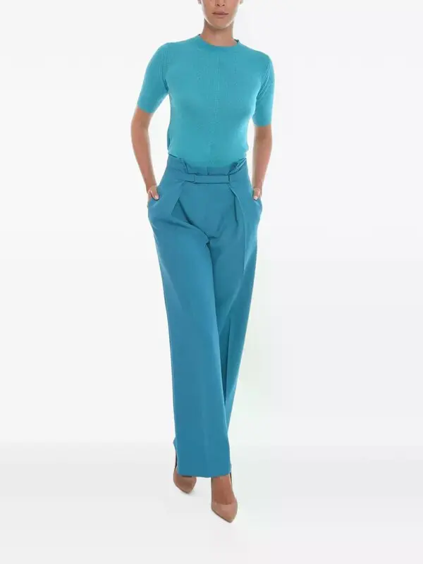 SUPER BLOND Buckle-fastening Pleated Trousers