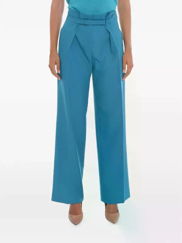 SUPER BLOND Buckle-fastening Pleated Trousers