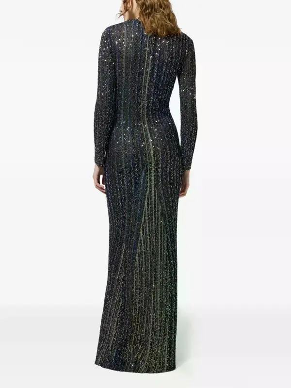 Missoni Sequin-embellished Striped Maxi Dress
