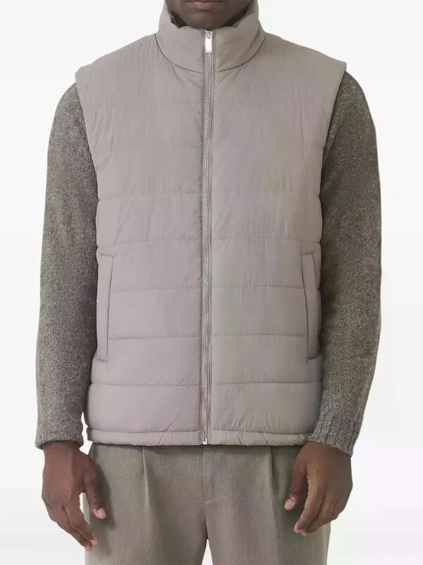 MAUVAIS Zip-fastening Quilted Gilet - Neutrals