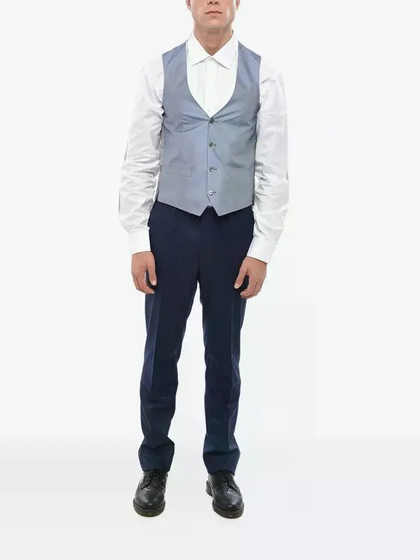 Corneliani Geometric-pattern Silk Waistcoat