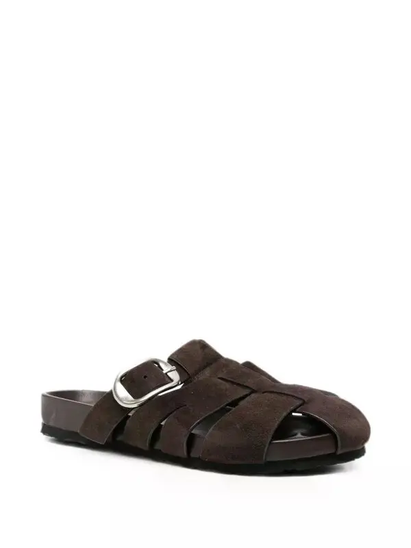 SERGIO MORETTI FIRENZE Buckle-fastening Caged Sandals - Brown