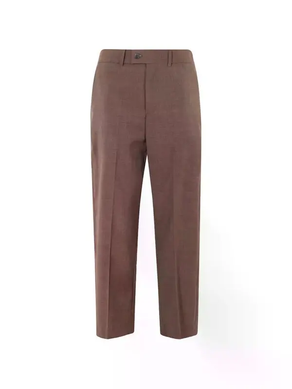 Erika Cavallini Alfio Pressed-crease Tailored Trousers - Brown