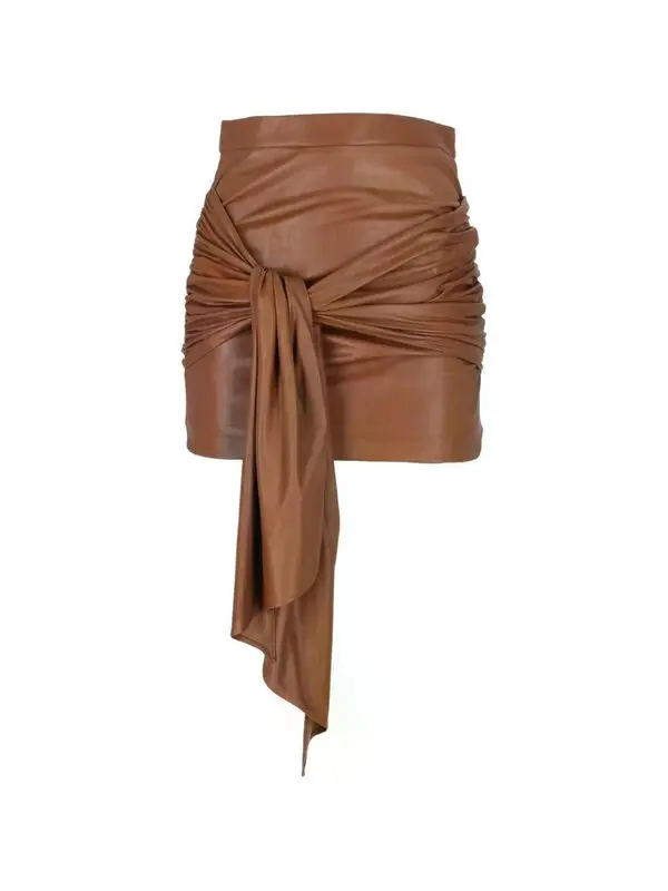 Elisabetta Franchi Ruched Knot-detail Mini Skirt