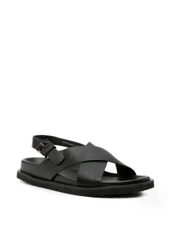 SERGIO MORETTI FIRENZE Crossover-strap Buckle-fastening Sandals