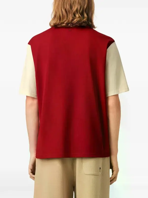 AMI Paris Cotton T-shirt With Embroidery