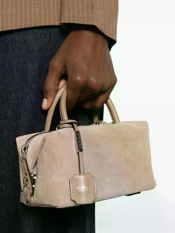 Max Mara Suede Leather Mini Bag - Neutrals