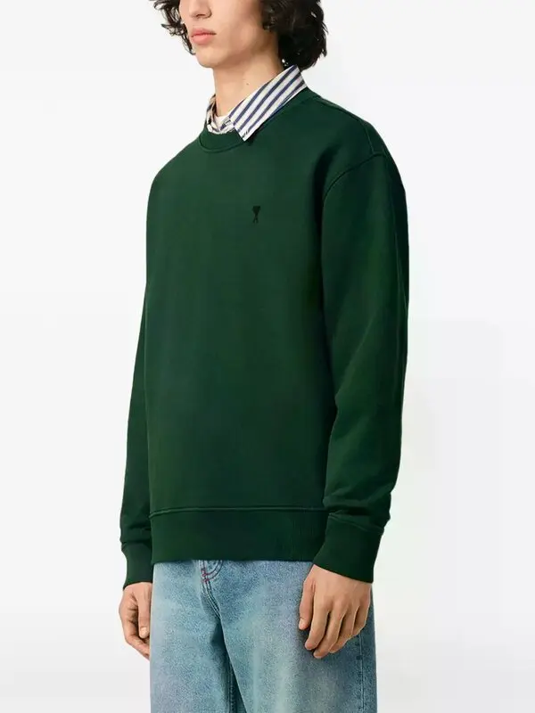 AMI Paris Cotton Sweatshirt With De Coeur