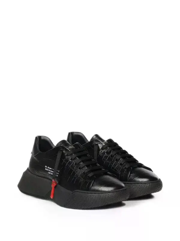 GIULIANO GALIANO Nemesis 2 Crocodile-effect Sneakers - Black