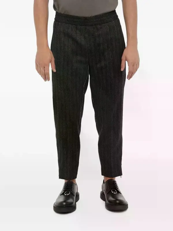 Neil Barrett Elasticated-waist Zipped-cuff Trousers - Grey