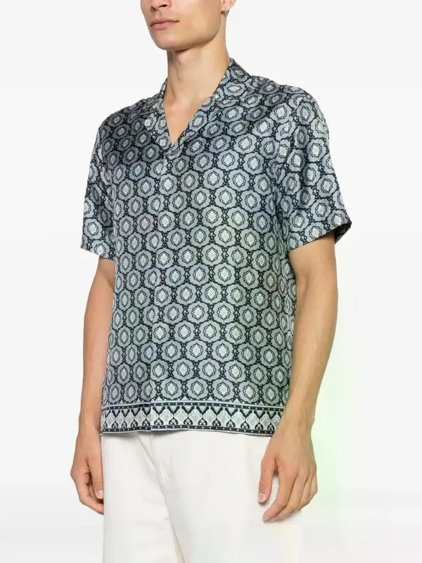 Orlebar Brown Geometric-print Camp-collar Shirt