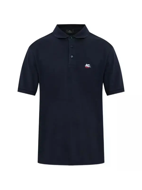 Etro Logo-embroidered Polo Shirt - Blue