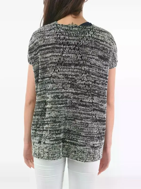 Woolrich Two-tone Short-sleeve Cotton Sweater