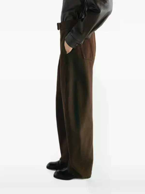 LEMAIRE Twisted Belted Pants In Dyed Heavy Broken Twill