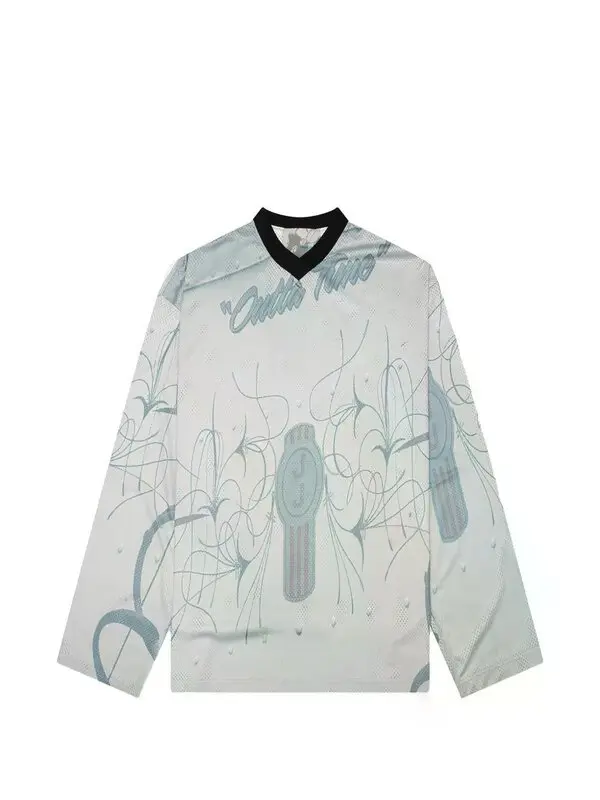 JUNGLES JUNGLES Outta Time Mesh Jersey T-shirt - Blue