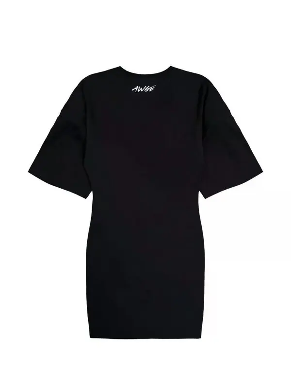 AWGE Shoulder-pad Logo-print Mini Dress