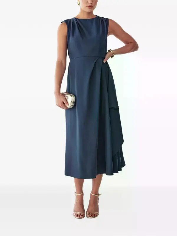 WILLA Giselle Sleeveless Midi Dress - Blue