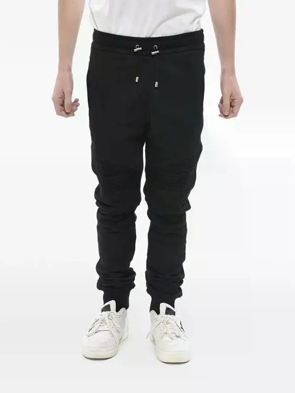 Balmain Biker Track Pants - Black