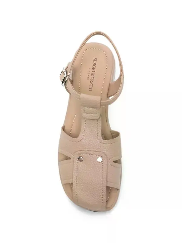 SERGIO MORETTI FIRENZE Pebbled Leather Sandals