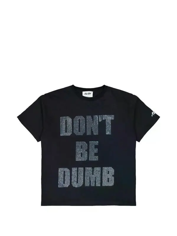 AWGE Rhinestone-embellished Logo-print T-shirt - Black