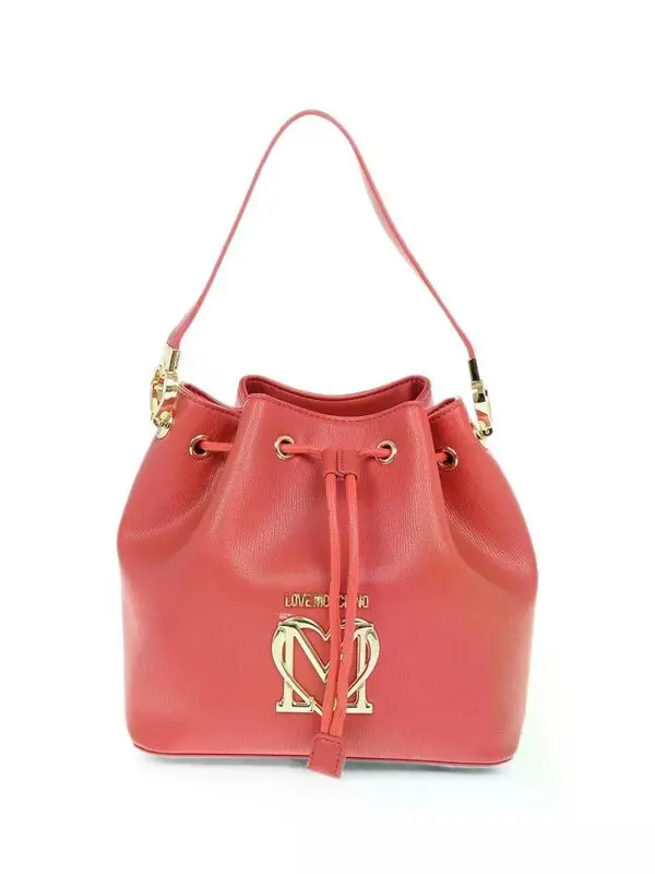 Moschino Logo-plaque Bucket Bag - Red