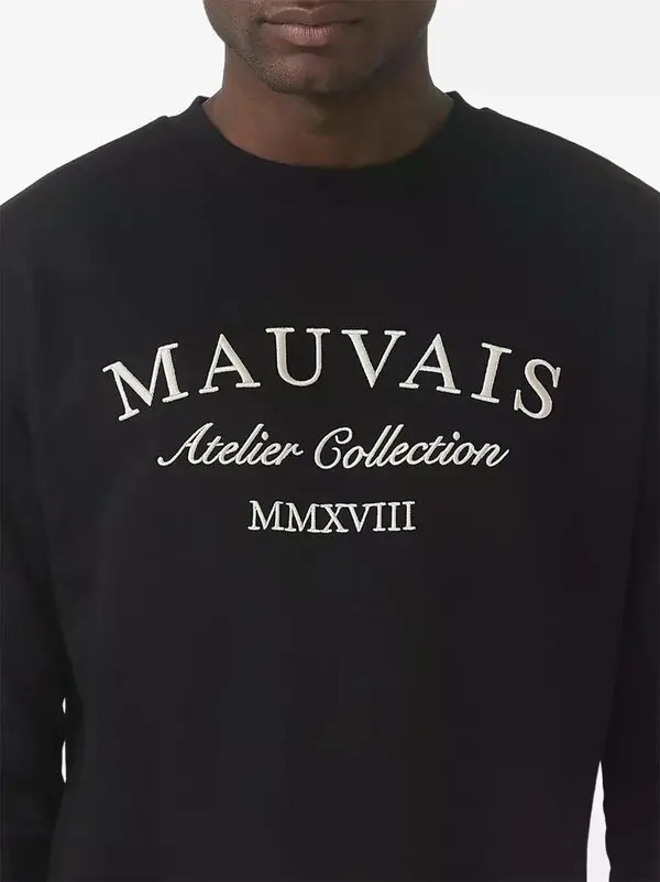 MAUVAIS Logo-print Crew Neck Sweater
