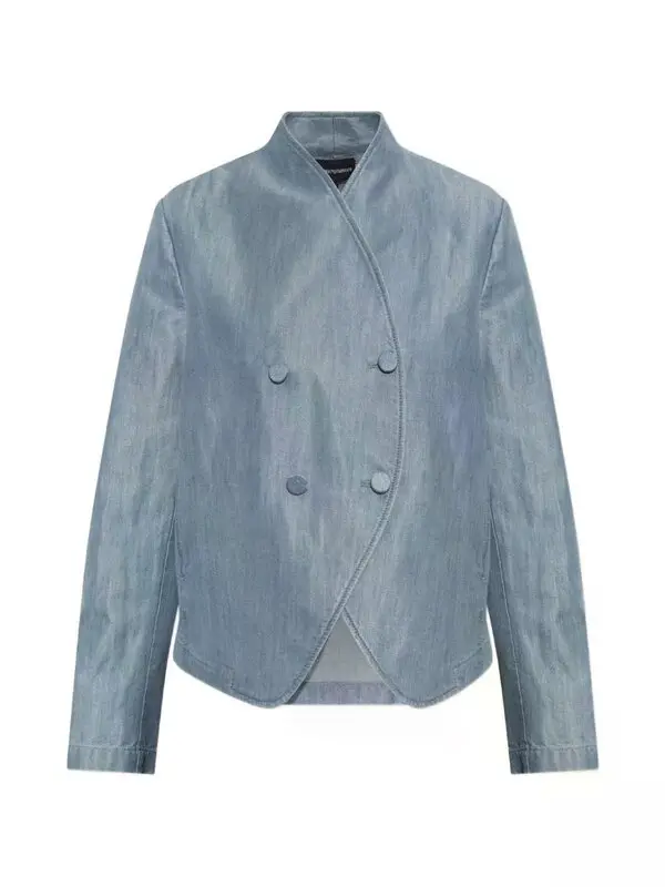Emporio Armani Double-breasted Blazer - Blue