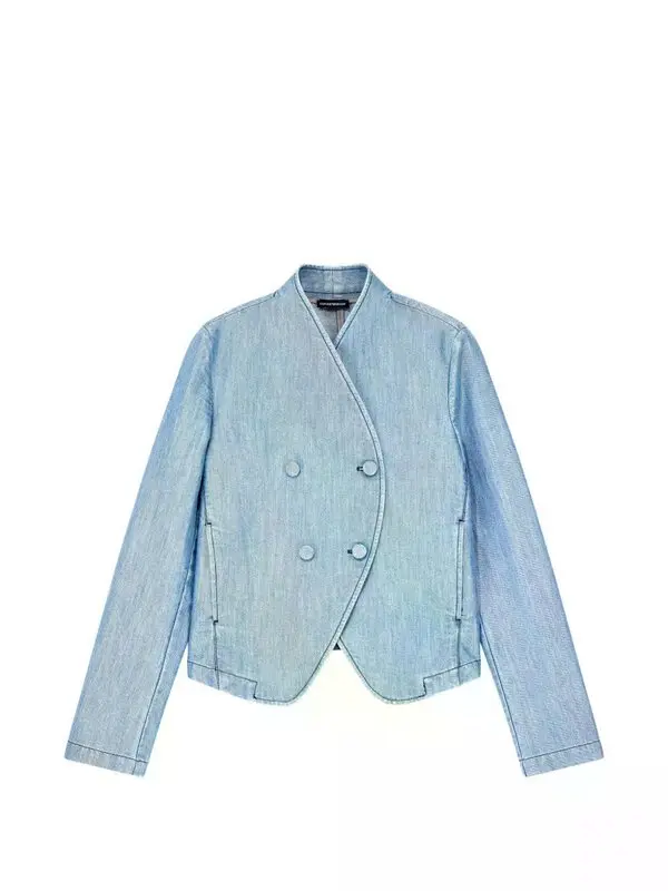 Emporio Armani Double-breasted Blazer - Blue
