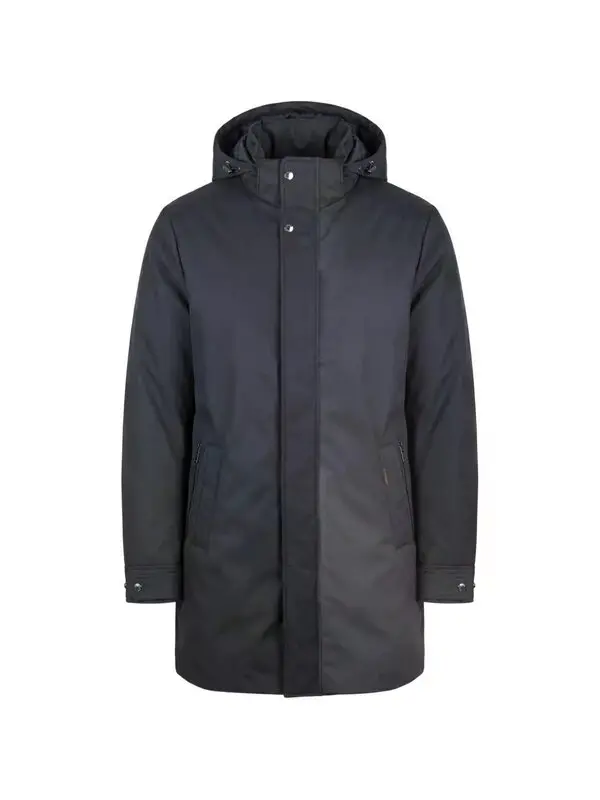 MOORER Hooded Padded Coat - Blue