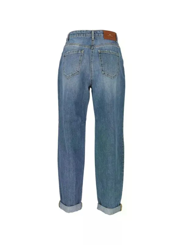 Elisabetta Franchi Logo-plaque Turn-up Jeans