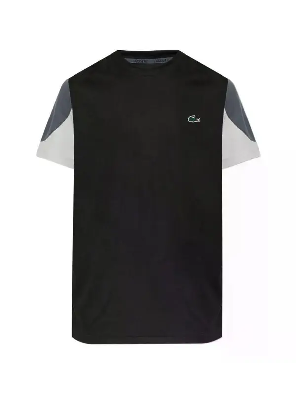 Lacoste Logo-patch Panelled T-shirt - Black